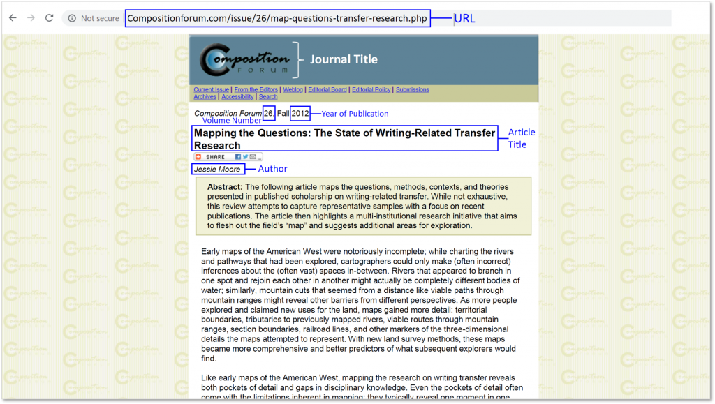 Locating Reference Information - Excelsior OWL